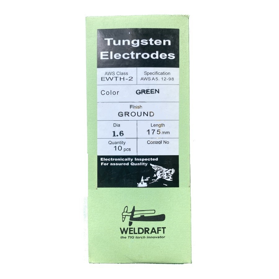 Jual Tungsten Electrodes Green / Kawat Las Tungsten Alumunium Weldcraft ...