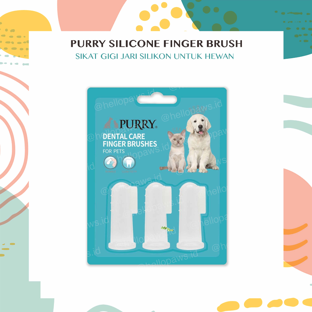Jual Purry Silicone Finger Brush Pet Toothbrush - Sikat Gigi Silikon ...
