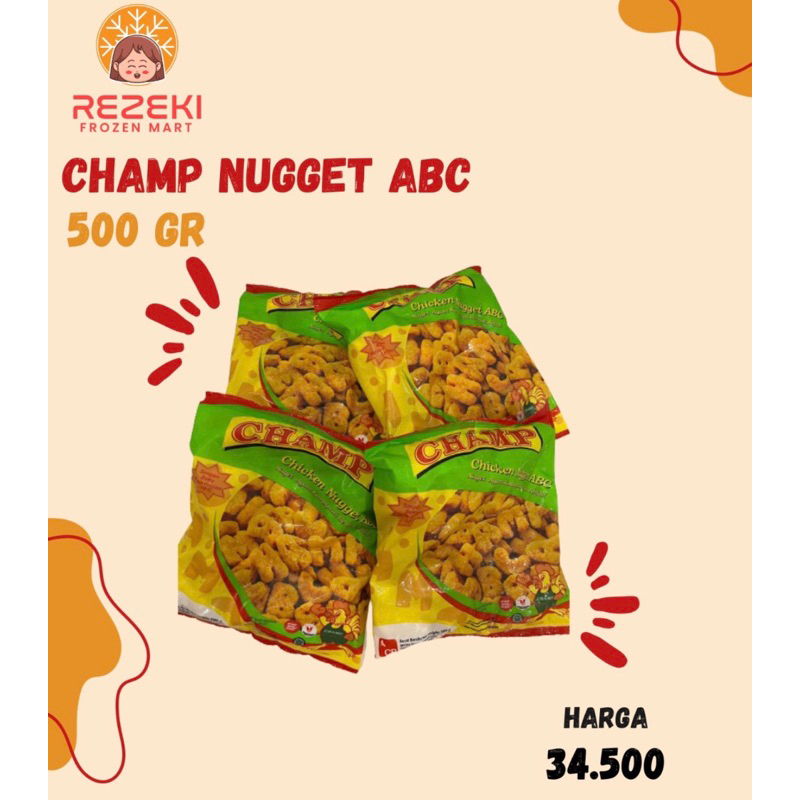 Jual Champ Nugget ABC 500 Gr | Naget Ayam Bentuk Abjad | Frozen Food ...