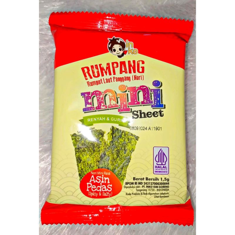 Jual RUMPANG RUMPUT LAUT PANGGANG NORI MINI SHEET/PACK | Shopee Indonesia