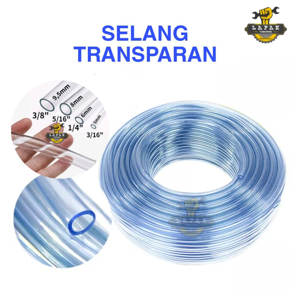 Jual Selang Transparan Bening Timbang Aquarium 1/4 5/16 inch | Shopee Indonesia
