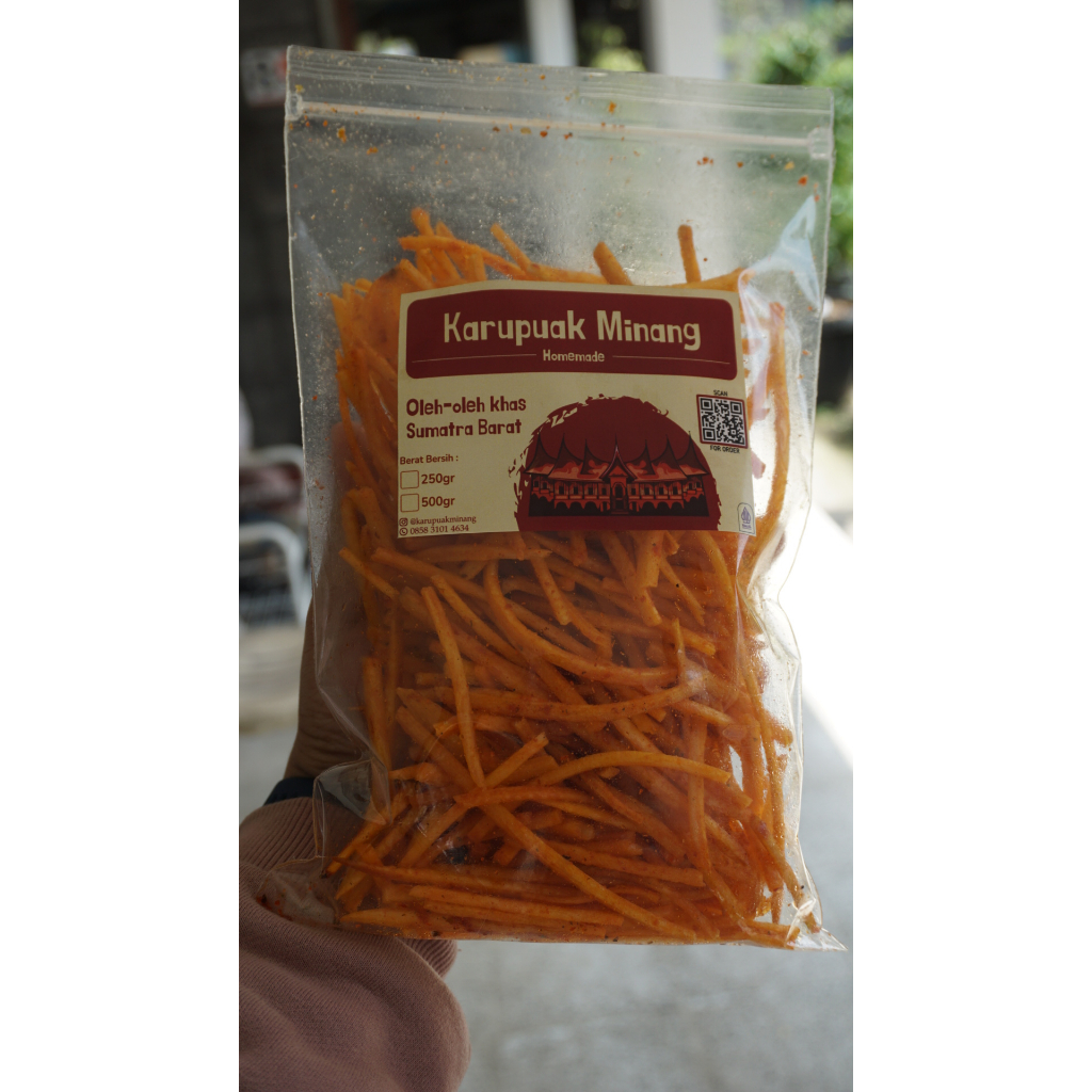 Jual Kerupuk Sanjai Lidi Khas Sumatra Barat Gurih Renyah Keripik Sanjai Lidi Shopee Indonesia 
