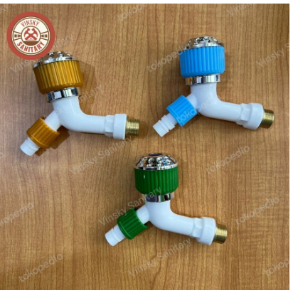 Jual Kran Pvc Abs Warna HISUKA Mahkota / Keran Air Warna | Shopee Indonesia