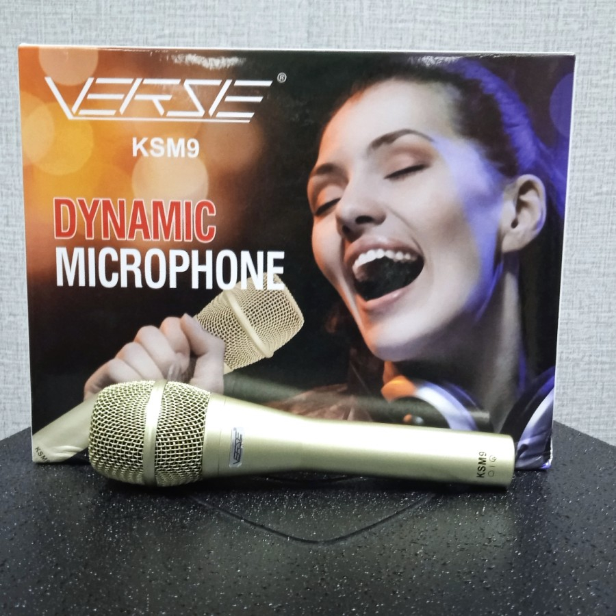 Jual Mic Kabel Verse KSM-9 Microphone Cardioid Dynamic | Shopee Indonesia