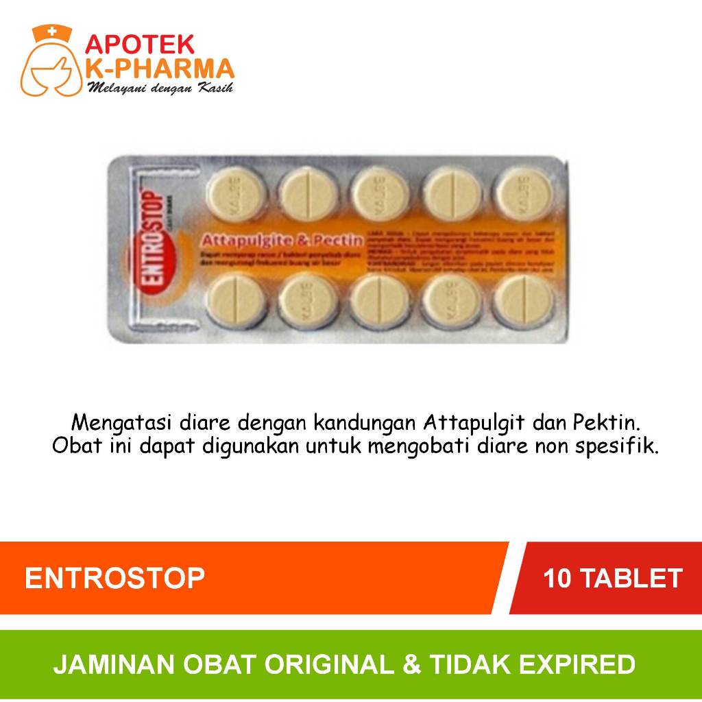 Jual Entrostop Strip Isi 10 Tablet Obat Original Kalbe | Shopee Indonesia