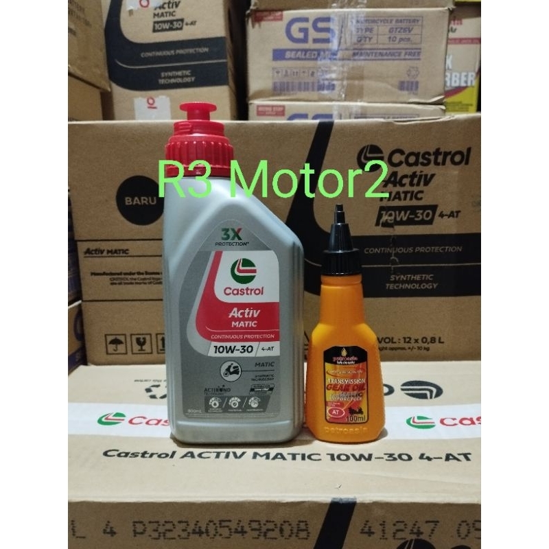 Jual PAKET OLI CASTROL ACTIV MATIC 0.8L 10W/30 PLUS GARDAN PETROASIA ...