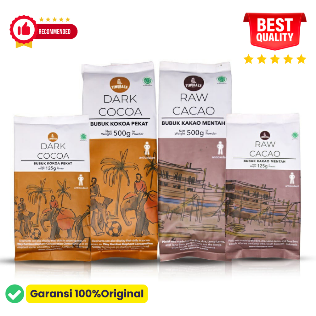 Jual Timurasa dark raw cocoa cacao chocolate powder 100% no sugar ...