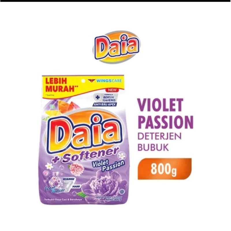 Jual Daia Powder Detergent / Sabun Cuci Bubuk All Varian 800 gr 800gr ...