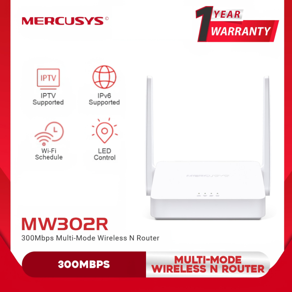 Jual MERCUSYS MW302R 300MBPS WIRELESS N ROUTER | Shopee Indonesia