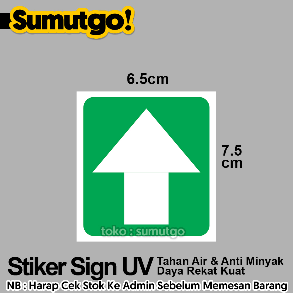 Jual Stiker Tanda Arah Panah Penunjuk Jalan Hijau Traffic Sign uk 6.5 x ...