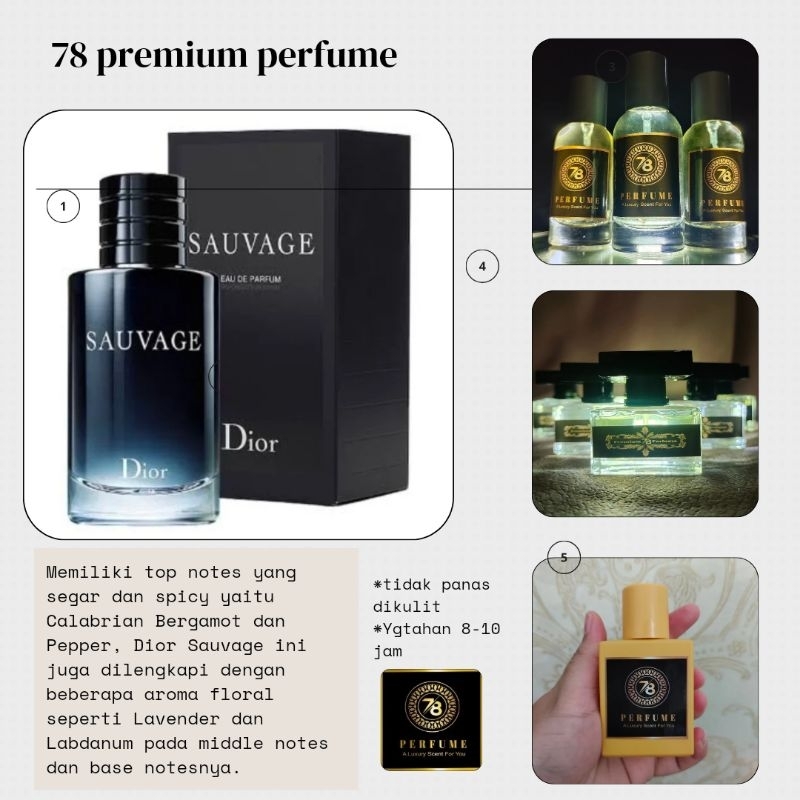 Jual 78 premium perfume inspired by Dior sauvage eau de parfum | Shopee ...