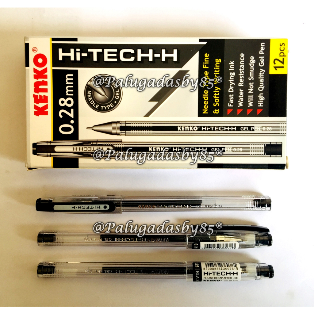 Jual (1 Biji) GROSIR Bolpen KENKO Hi-Tech 0.28 mm Gel Pen Hitam / Kenko Gel Pen / Pen Gel / Pen ...