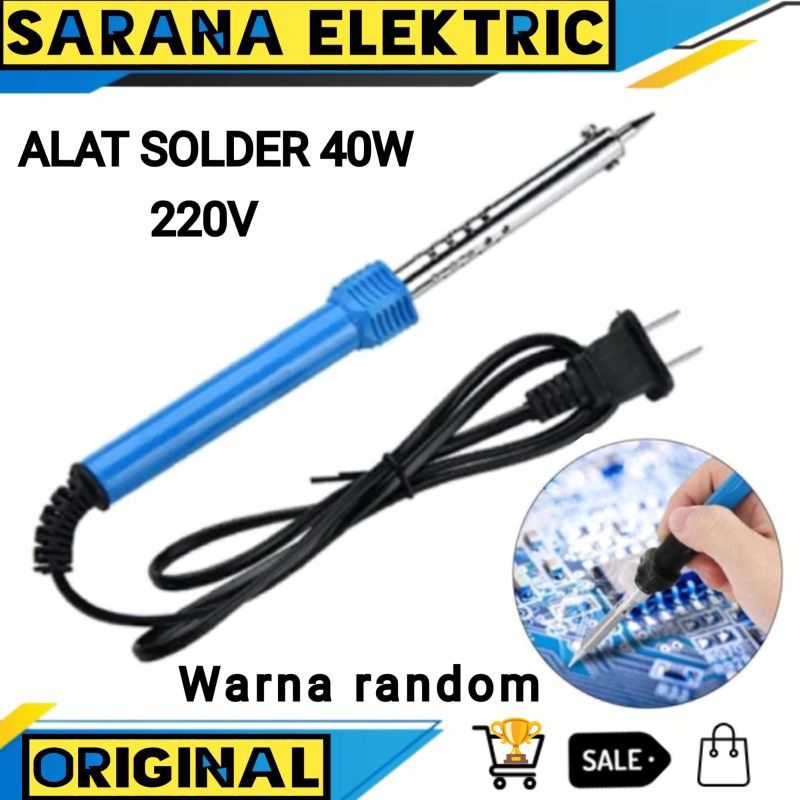 Jual ALAT SOLDER LISTRIK PATRI TIMAH SOLDERING IRON 40W 40WATT 40 WATT ...