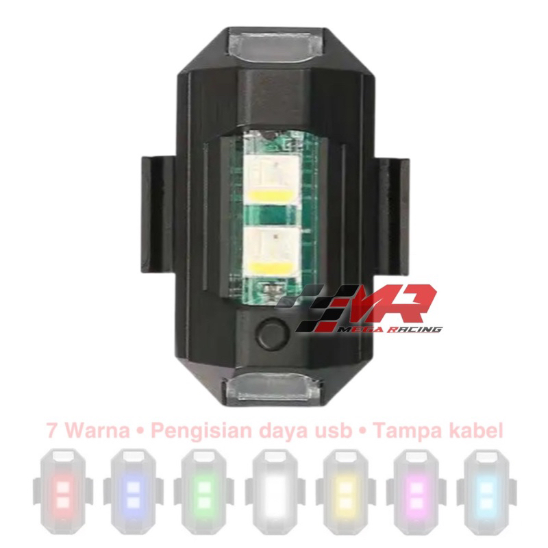 Jual Lampu Pesawat Led Kedip 7 Warna Pengisian Daya Usb Banyak Mode ...