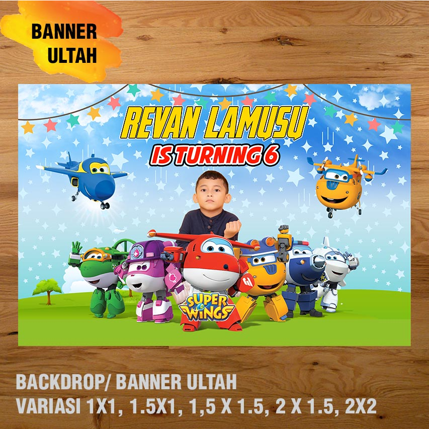 Jual SUPERWING BANNER/ BACKDROP/ SPANDUK ULANG TAHUN UL-TAH | Shopee Indonesia