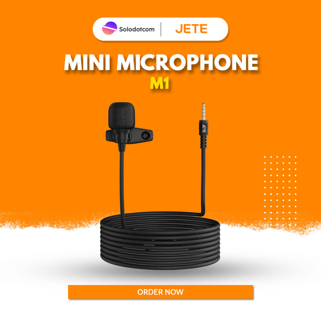 Jual Mini Microphone JETE M1 | Mic Clip On Mic External Untuk HP/Laptop ...