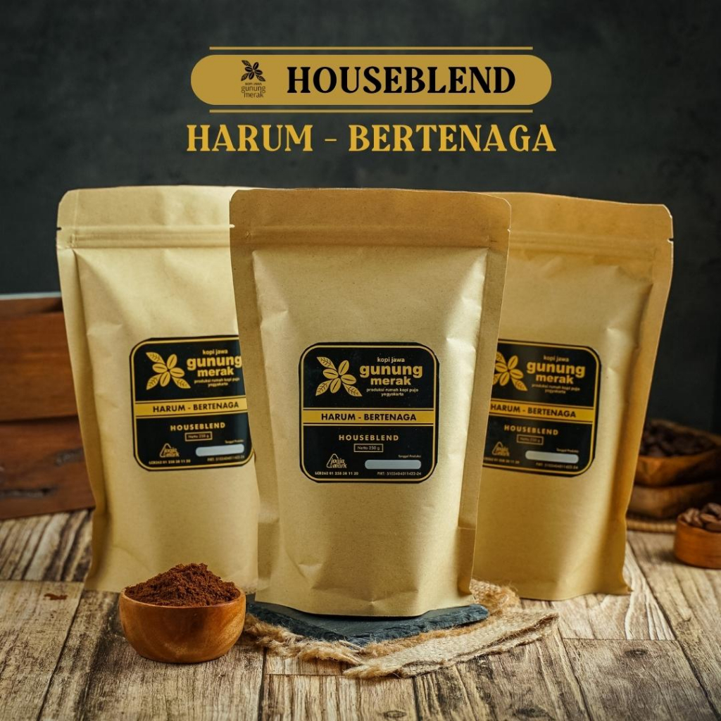 Jual Kopi HOUSEBLEND Harum-Bertenaga Biji Bubuk Giling Kasar Halus ...