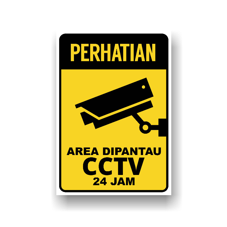Jual Sticker Waterproof CCTV in operation Area CCTV | Shopee Indonesia