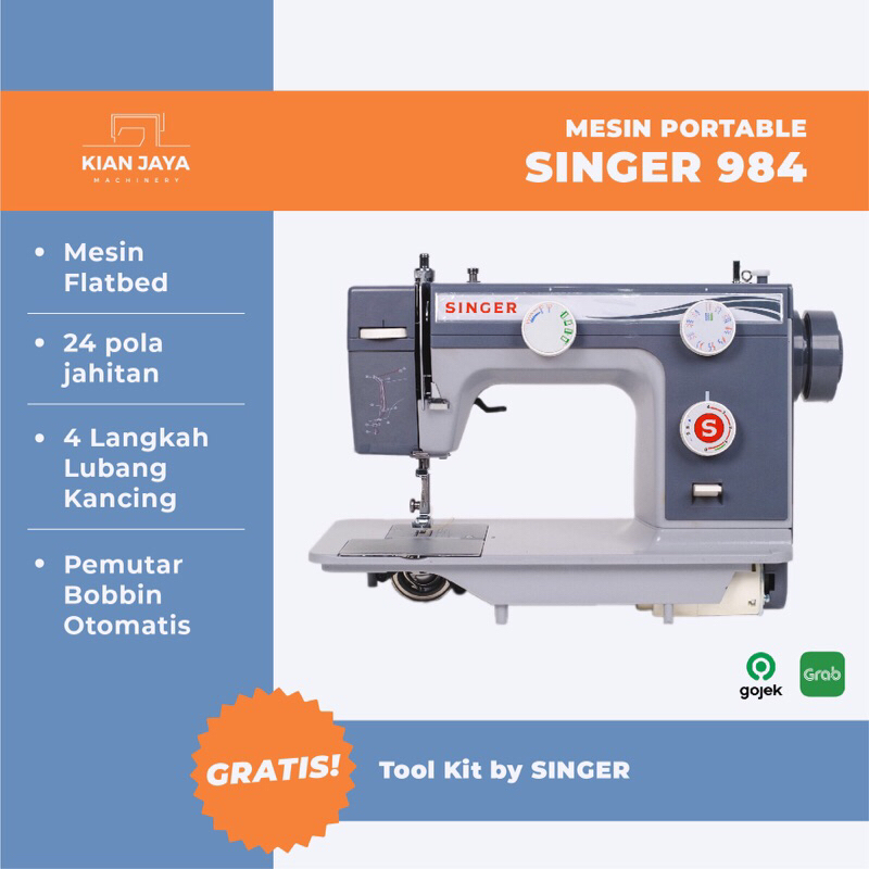Jual Mesin Jahit Semi Portable / Flatbed Singer 984 | Shopee Indonesia