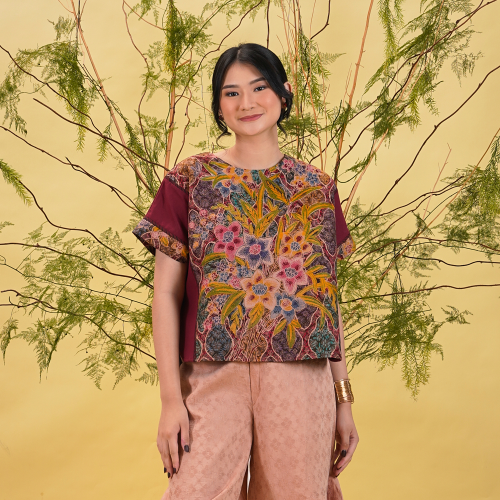 Jual NONA RARA - Hasna Encim Analisa T2393, Baju Batik Kasual Modern ...