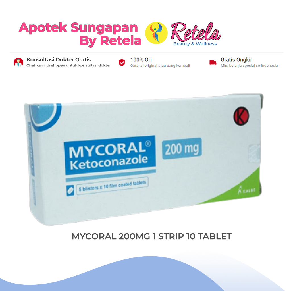 Jual MYCORAL 200MG 1 STRIP 10 TABLET | Shopee Indonesia
