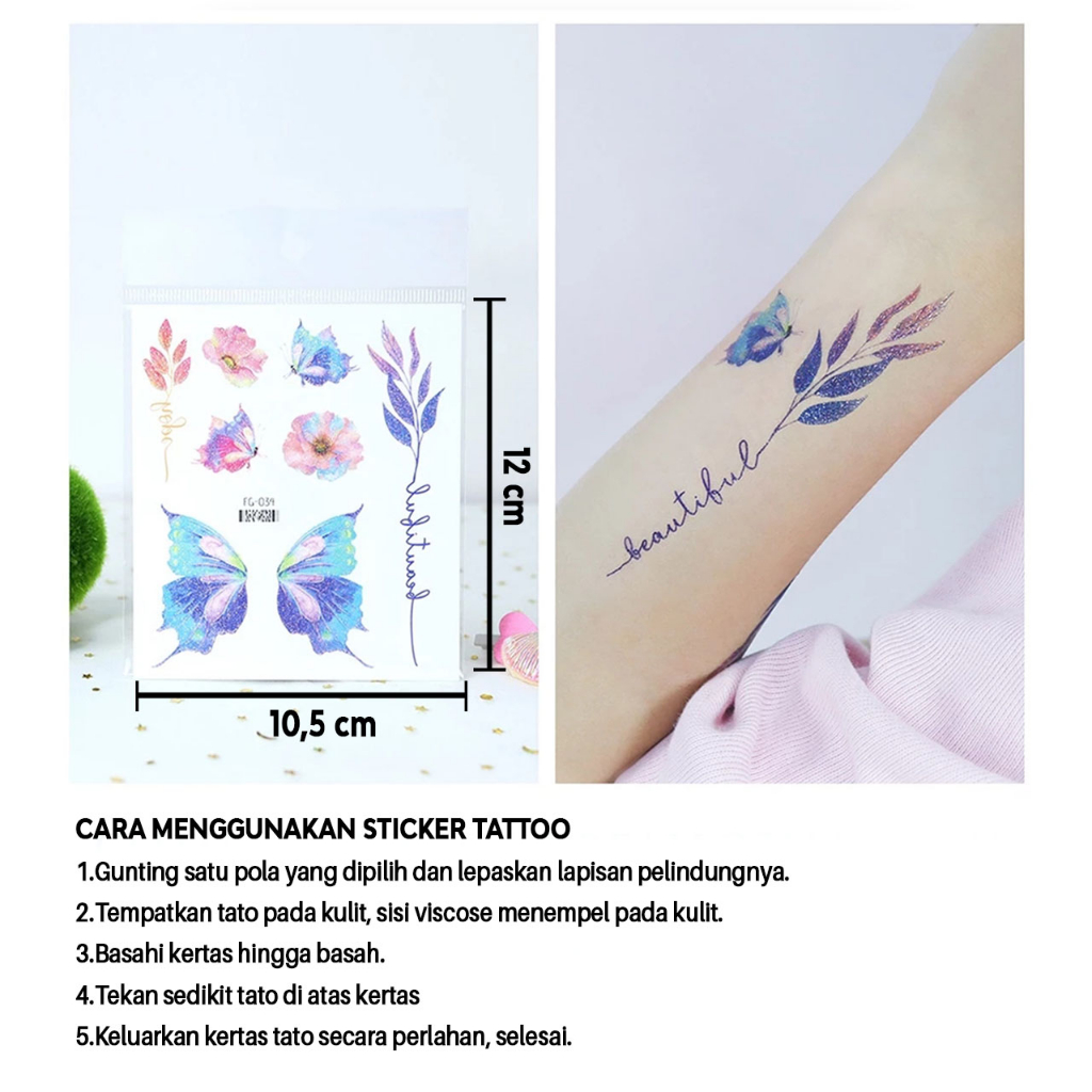 Jual Sticker stiker tattoo wanita pria girls berwarna glitter keren ...