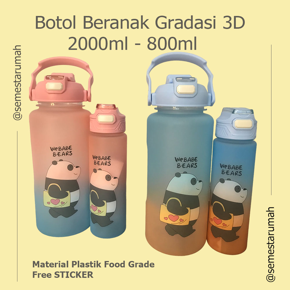 Jual BOTOL BERANAK 2 LTR 2IN1 BOTOL BERANAK 800ML BOTOL TRAVEL FAMILY ...
