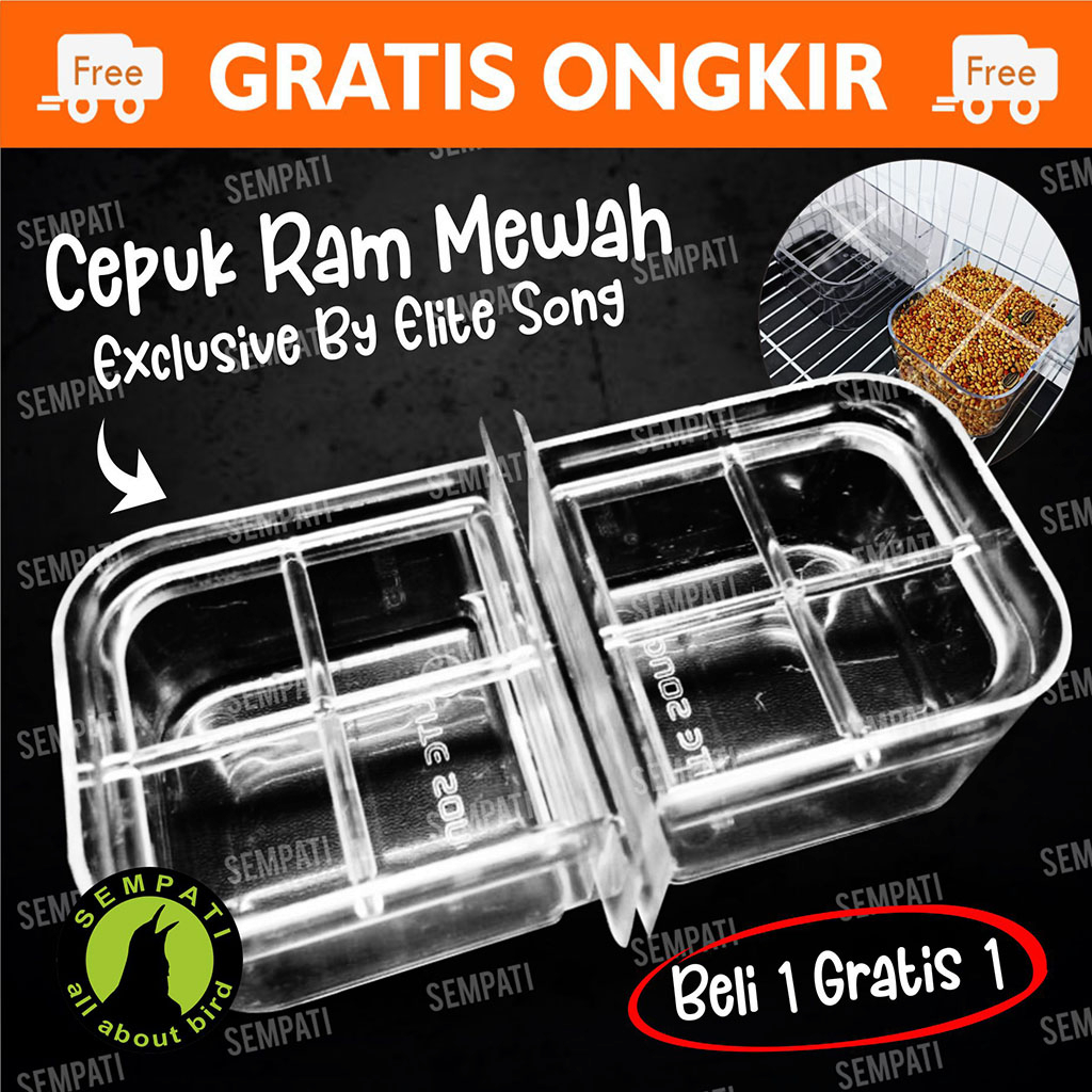 Jual SEMPATI CEPUK WADAH PAKAN MINUM BURUNG FOX RAM ELITESONG | Shopee ...