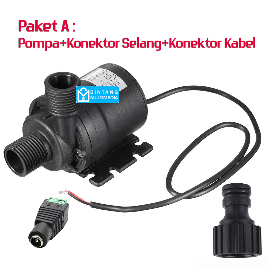 Jual Pompa Air Celup DC 12V 22W 800L/H 5M Hidroponik Cuci Motor Mobil Aquarium Ikan Submersible ...