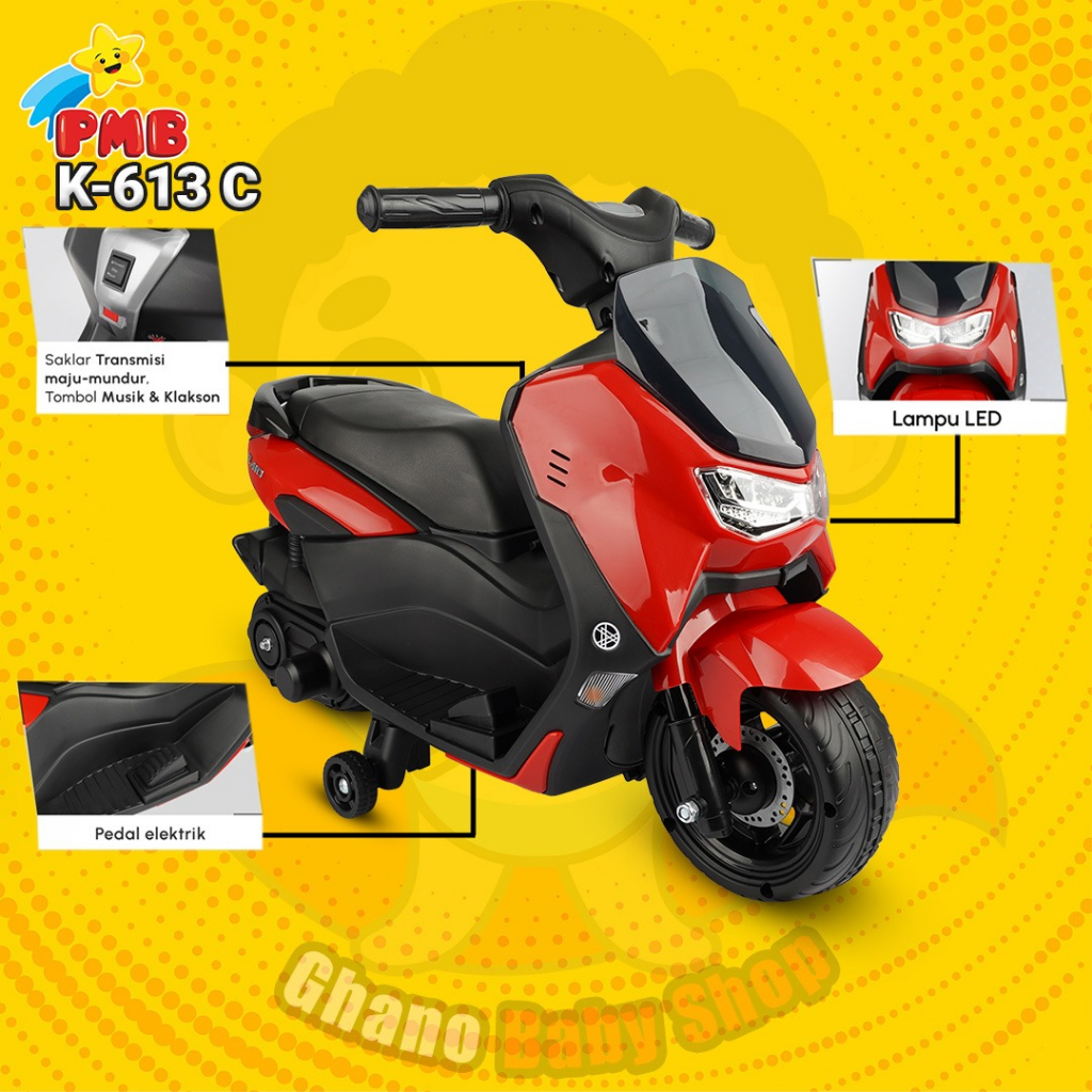 Jual MAINAN MOTOR AKI MINI ANAK BISA DI GAS MODEL NMAX K613C | Shopee ...