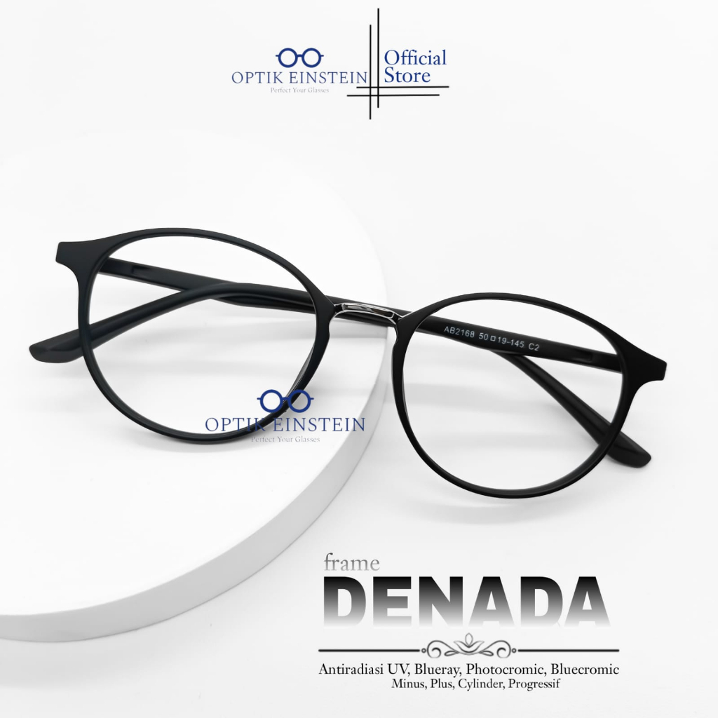 Jual Optic Einstein -#04 DENADA | Kacamata Minus Bulat Oval | Lentur ...