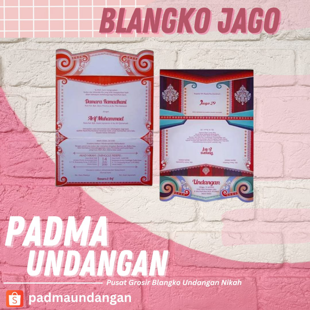 Jual Blangko Undangan Jago 29 | Pusat Grosir Blangko | Padma Undangan ...