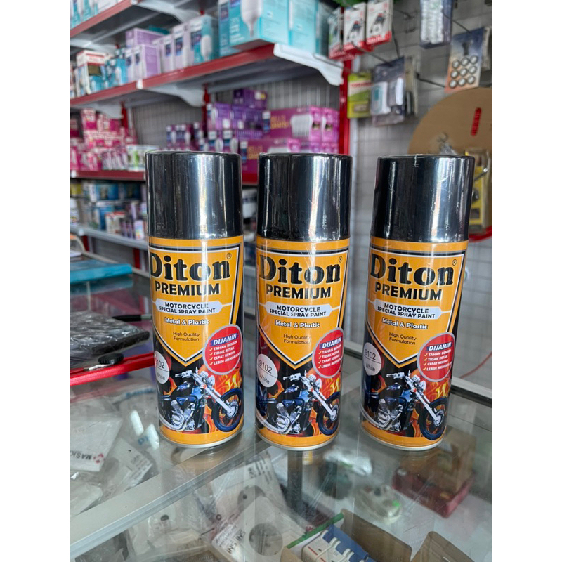 Jual DITON Premium 400cc Pilok Pilox Cat Semprot Warna Hitam, Putih ...