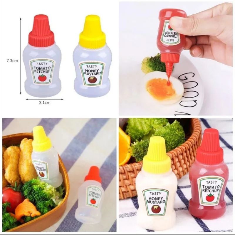 Jual Botol Mini Wadah Tempat Sambal Saos Tomat Mayonaise Kecap Tomato ...
