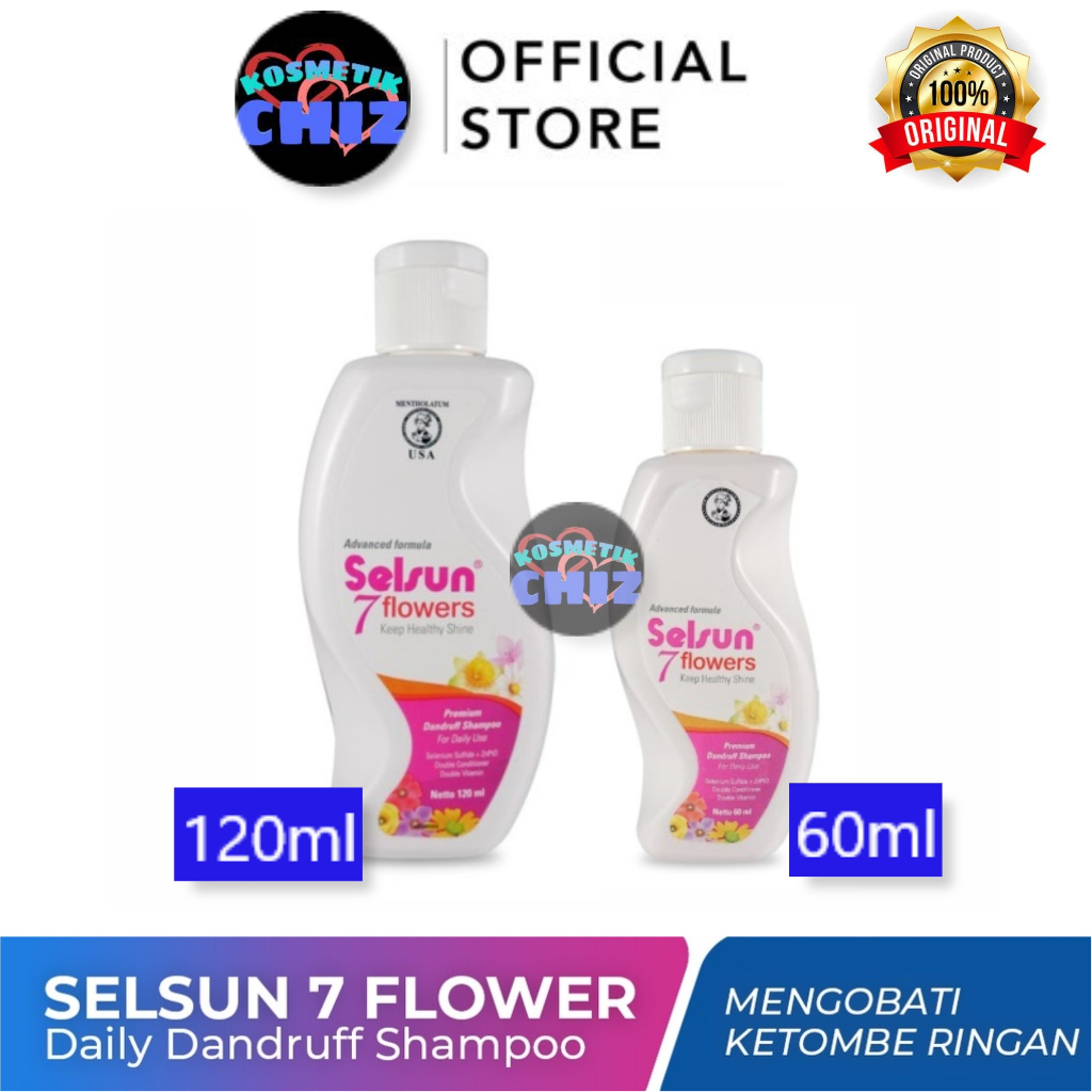 Jual SELSUN 7 Flowers Shampoo 60ml / 120 ML - Shampo Sampo Anti Ketombe ...
