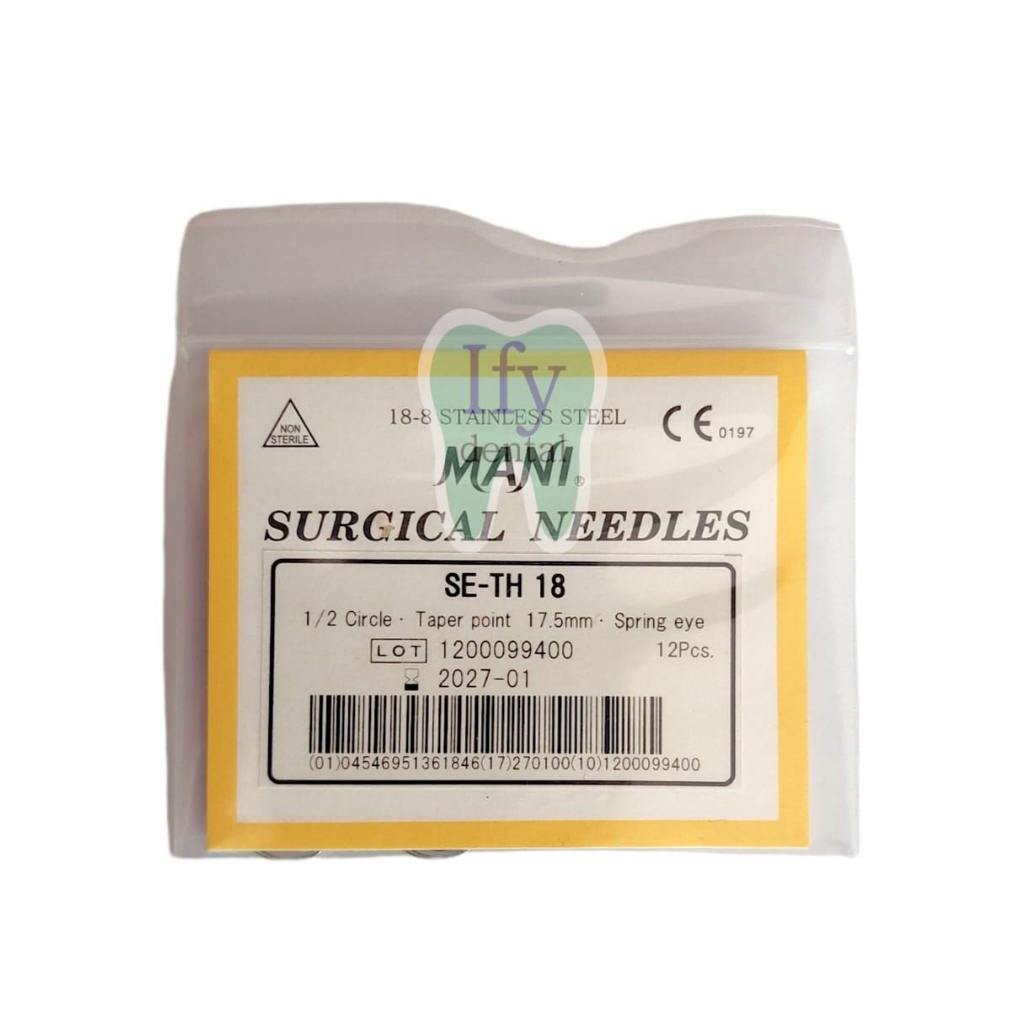Jual Mani Surgical Needles SE-TH 18, 21 Jarum Hecting Otot Bedah ...