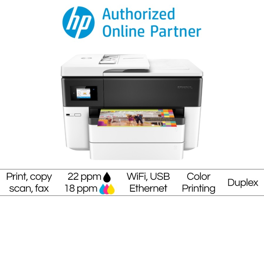 Jual Printer Hp Officejet Pro 7740 Wide Format Aio ( G5J38A ) | Shopee ...