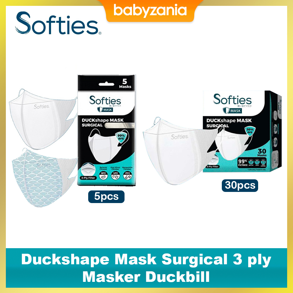 Jual Softies Duckshape Mask Surgical 3 ply Masker Duckbill | Shopee ...