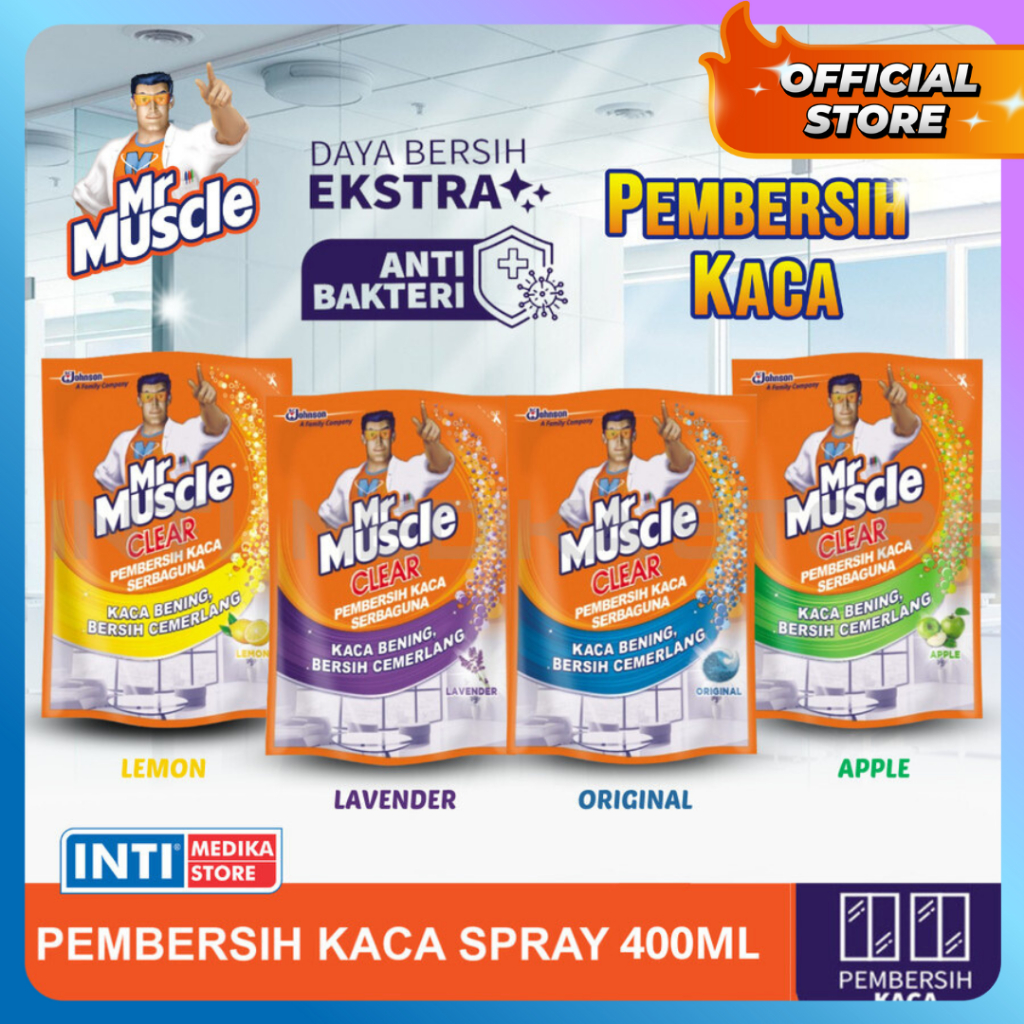 Jual MR MUSCLE - Cairan Pembersih Kaca Serbaguna REFILL 400 ml | Shopee Indonesia