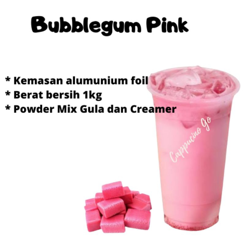 Jual BUBUK MINUMAN BOBA / SERBUK MINUMAN / POWDER DRINK RASA BUBLEGUM ...