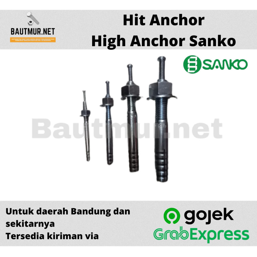 Jual HIT Anchor M8x50 - High Anchor dynabolt ketok 8x50 (5cm) | Shopee ...