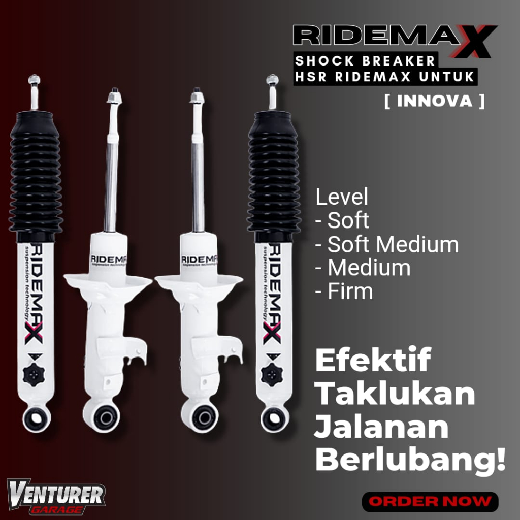 Jual SHOCK BREAKER HSR RIDEMAX UNTUK MOBIL INNOVA BISA DI SETTING ...