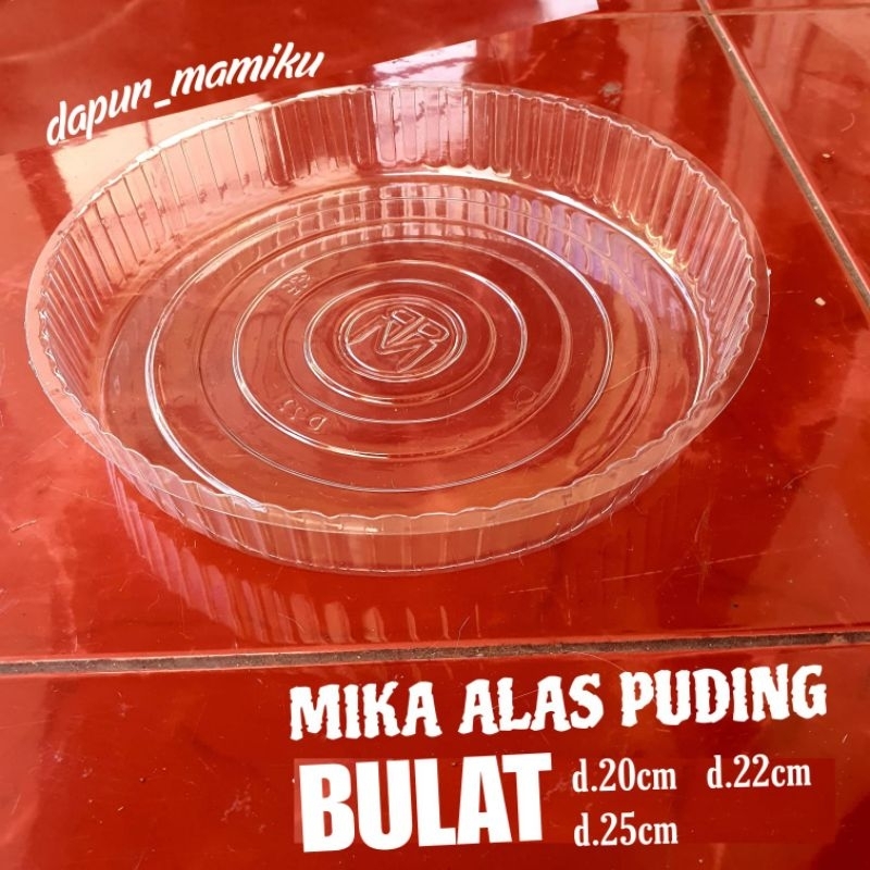 Jual Mika Alas Puding 20 22 25 cm Mika Alas Puding Bulat Kotak Pudding Bulat Tatakan Kue Bolu ...