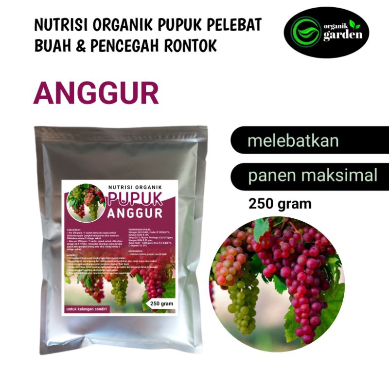 Jual pupuk pelebat buah ANGGUR | booster nutrisi organik 250 gram | Shopee Indonesia