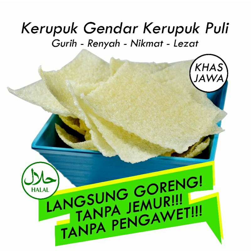 Jual Krupuk Puli Krupuk Gendar jawa 250 gram MENTAH | Shopee Indonesia