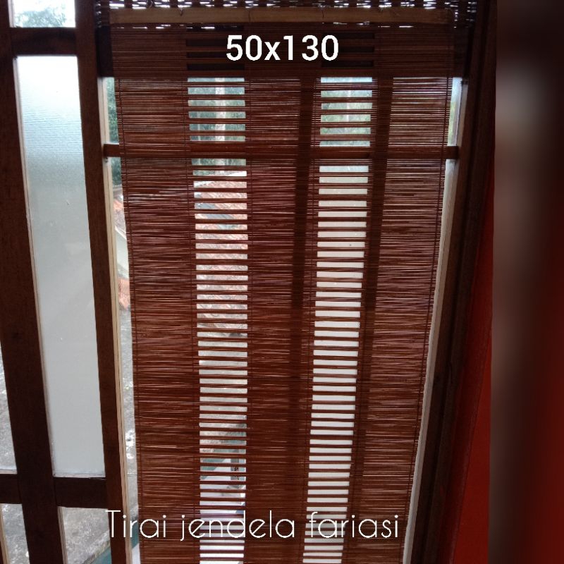 Jual tirai jendela tirai warna, tirai bambu 50x130cm | Shopee Indonesia