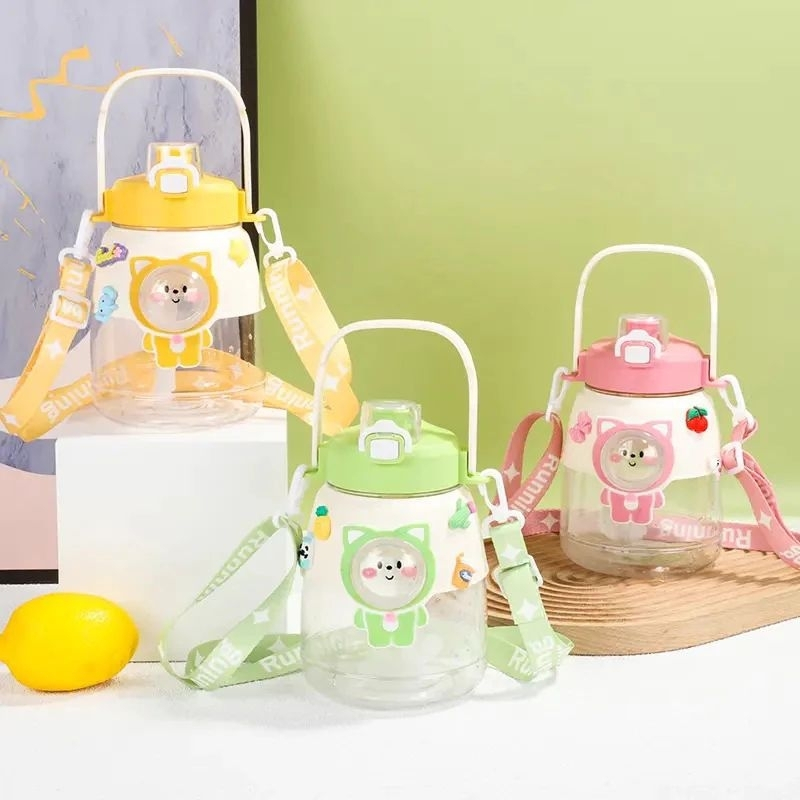 Jual new botol minum gemoy 1300ml free tali panjang/botol gemoy tenteng ...