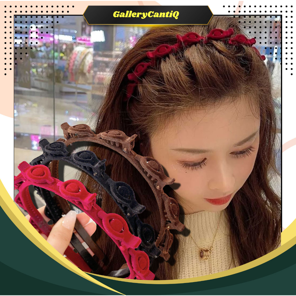 Jual GalleryCantiQ - Bando 2in1 Bondu Jepit Rambut Korea Anak Perempuan ...