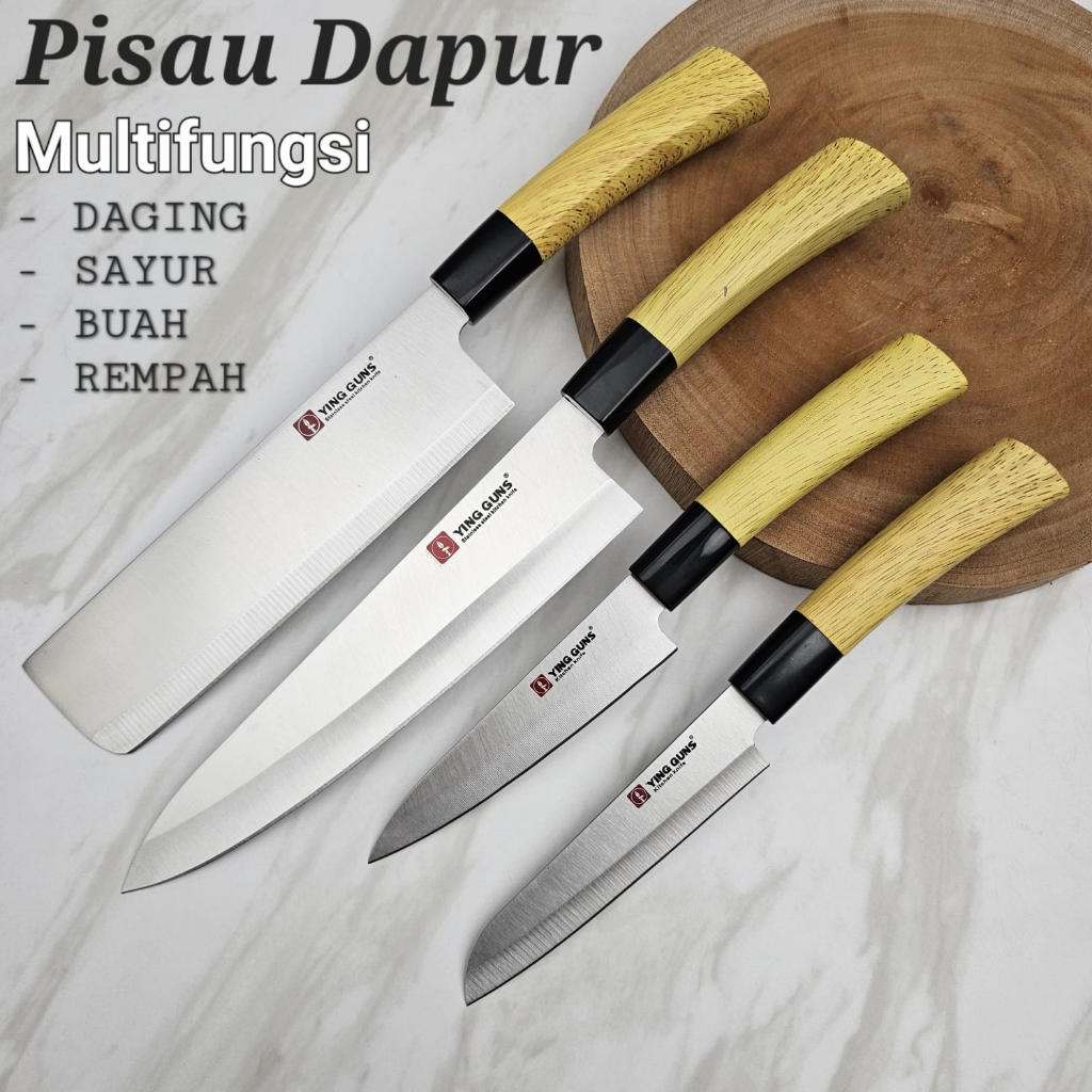 Jual Pisau Dapur Stainless-Chef Knife Ying Guns | Shopee Indonesia
