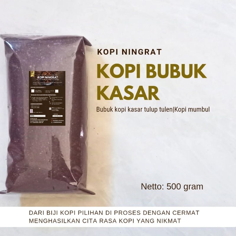 Jual Ningrat Coffee kopi bubuk kasar 500gram robusta dampit| Bubuk kopi ...